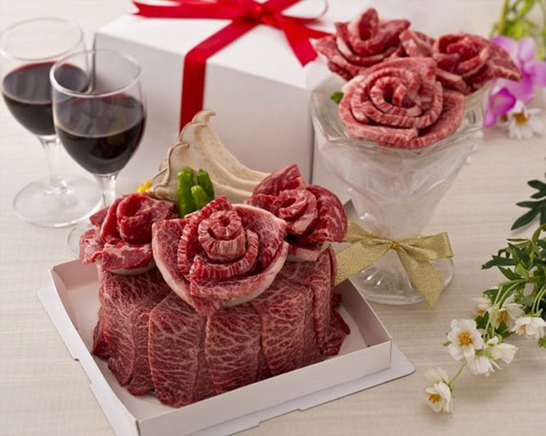 Have Some Meat Cake Decorated With Meat Flowers From...